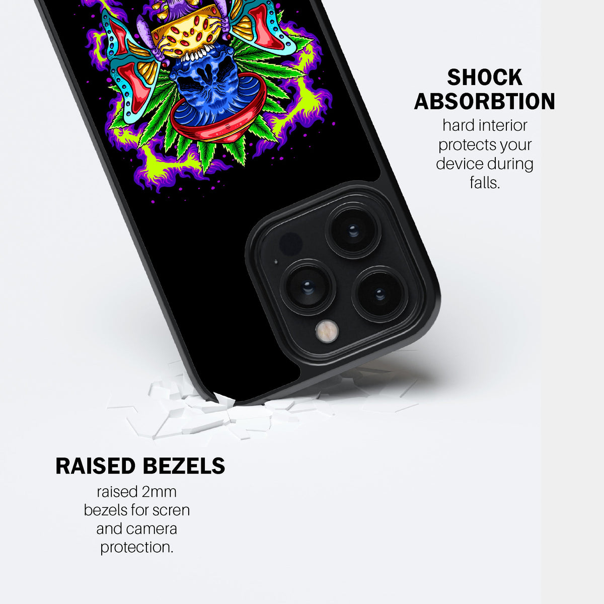Psychedelic Skull Shroom Phone Cover – Happiera